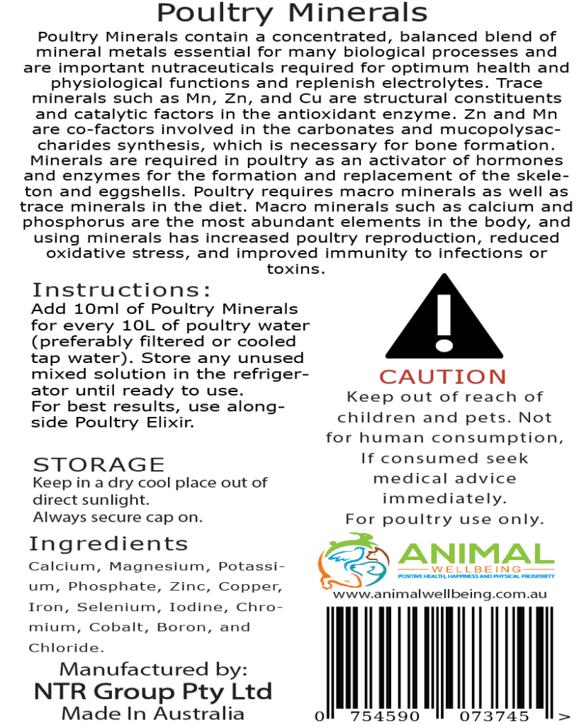 Poultry Minerals - Animal Wellbeing